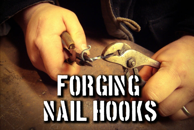 "Beginner Blacksmith Projects: Forging a Hook - Horseshoe Nail Crafts ...