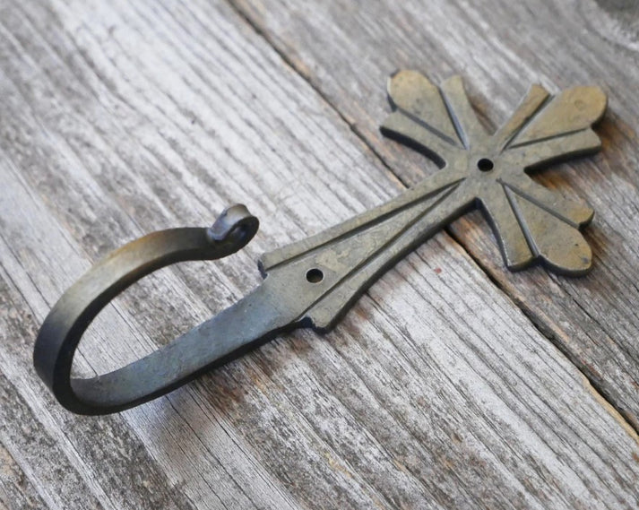 Fancy Cross Hook Blank – Christ Centered Ironworks