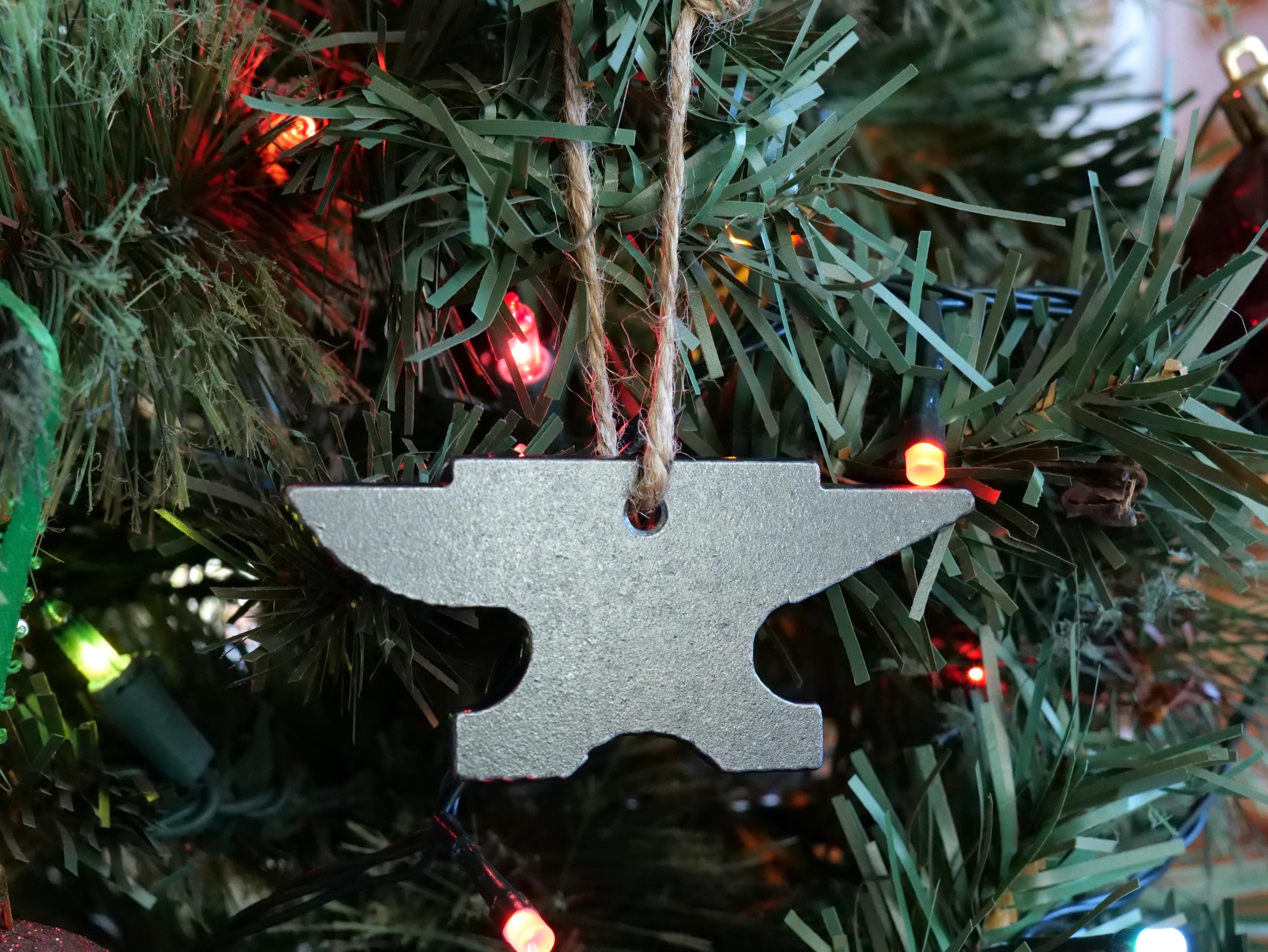 Metal Double Horn Anvil Ornament * Christmas Decor * Winter Gifts * To ...